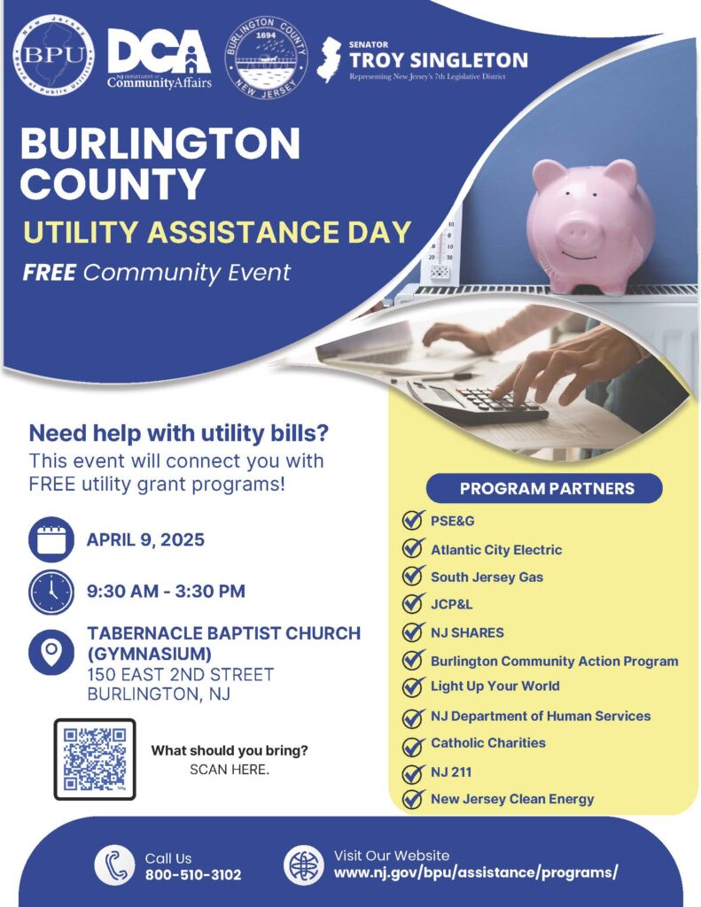 Burlington County Utility Assistance Day - Burlington NJ