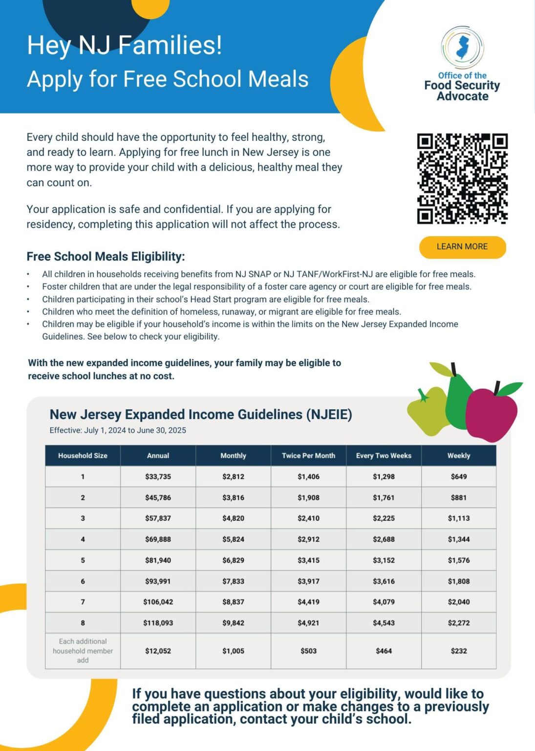 Summer EBT for NJ Families - Burlington NJ