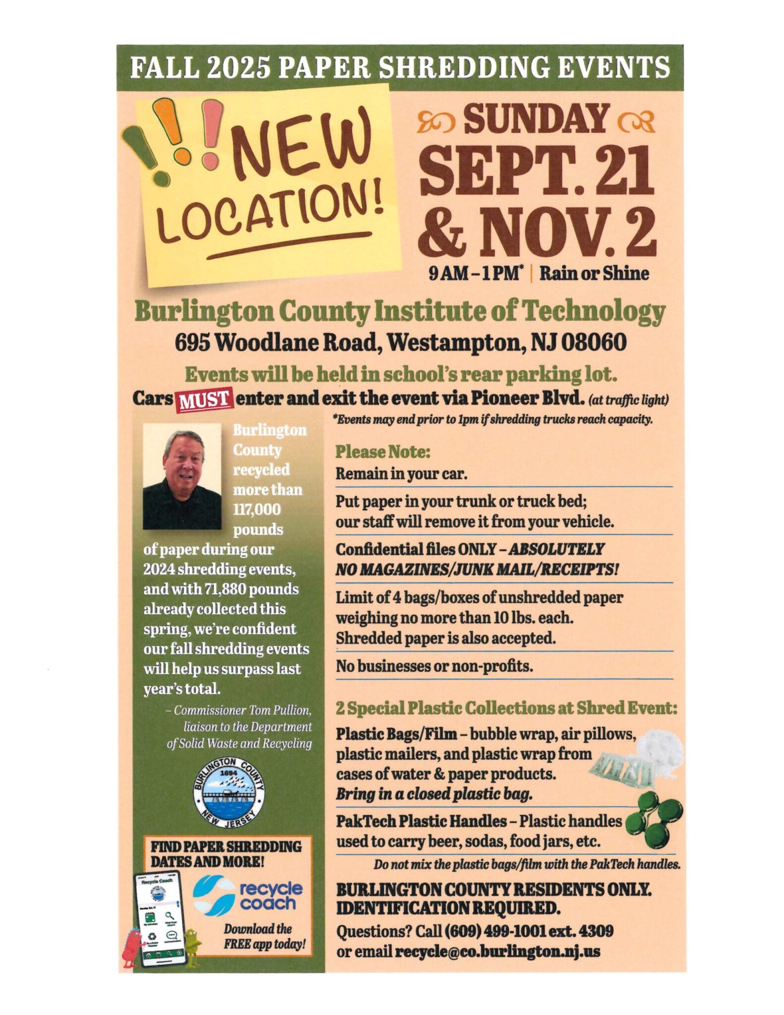 Fall 2025 Paper Shredding Event - Burlington NJ