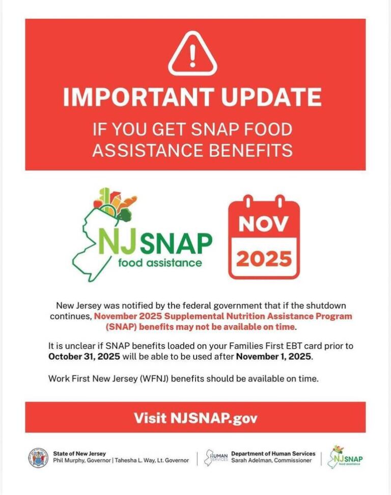 Important Update for SNAP Benefits - Burlington NJ